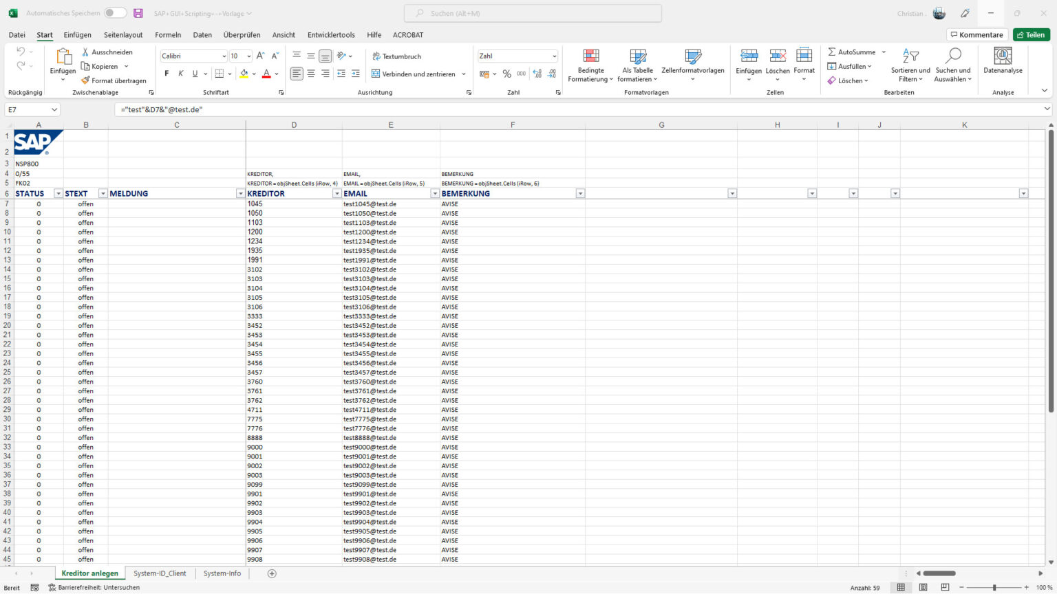 SAP GUI Scripting API In Microsoft Excel Aktivieren