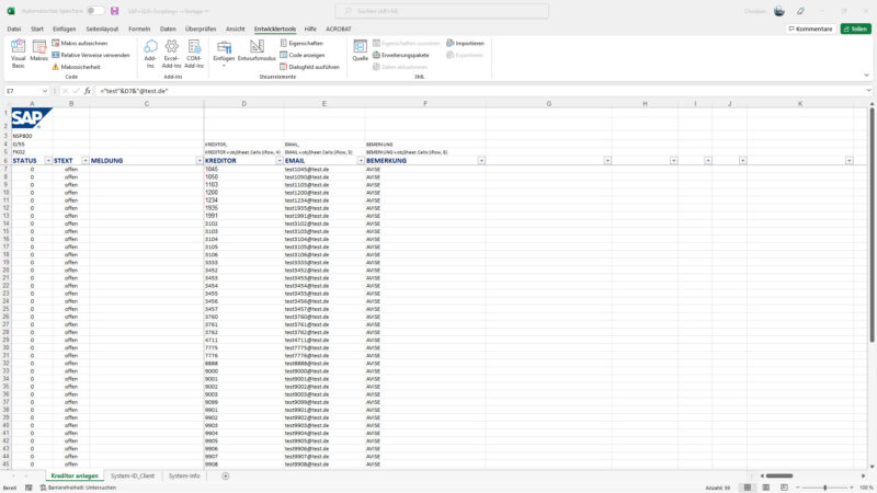 SAP GUI Scripting API in Microsoft Excel aktivieren